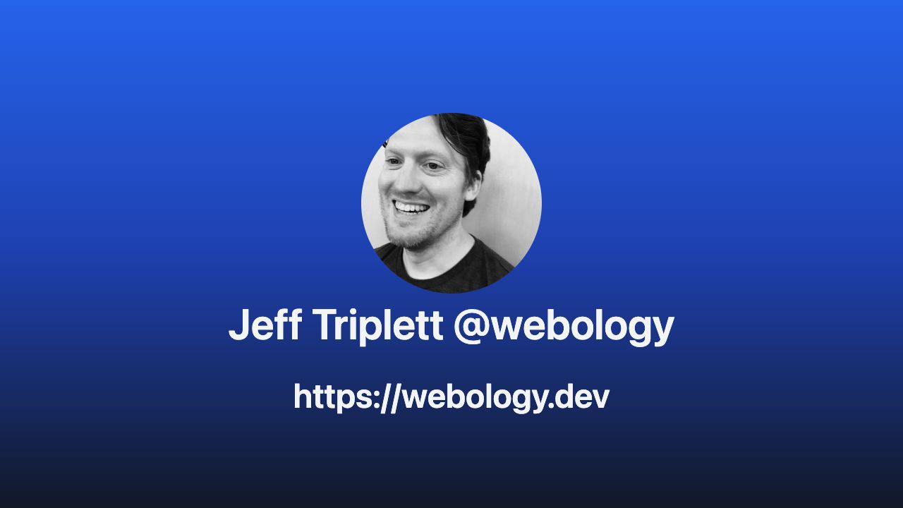 Jeff Triplett @webology | @webology’s Link Tree clone on GitHub Pages.